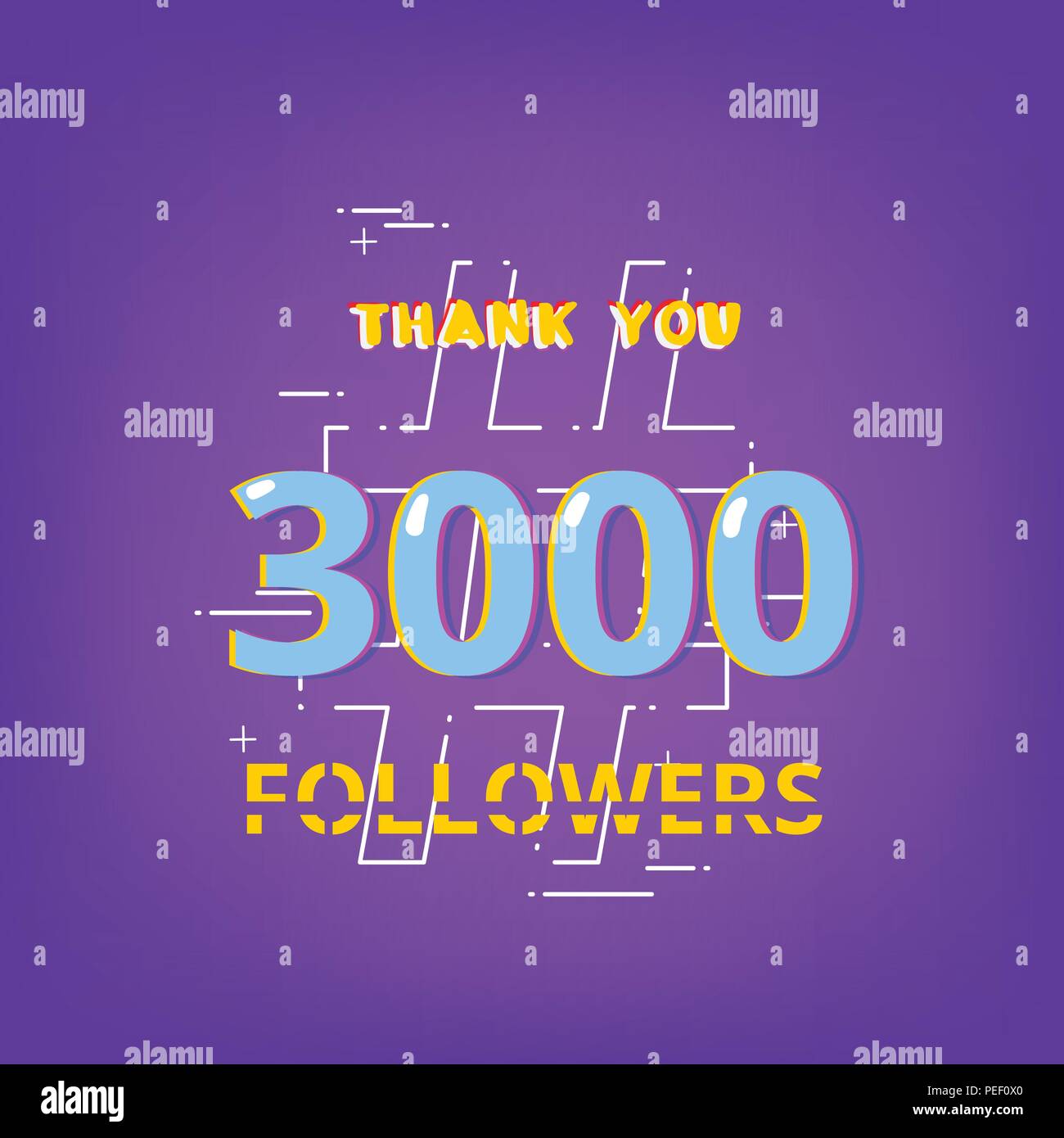 3000 followers Stock Vector Images - Alamy