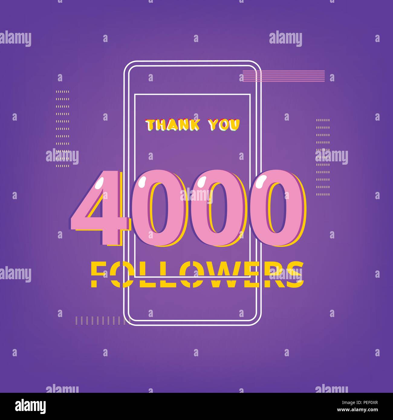 4000 Followers thank you phrase with random items. Template for social ...