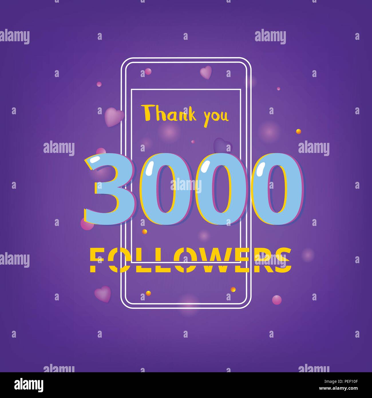 3000 followers Stock Vector Images - Alamy