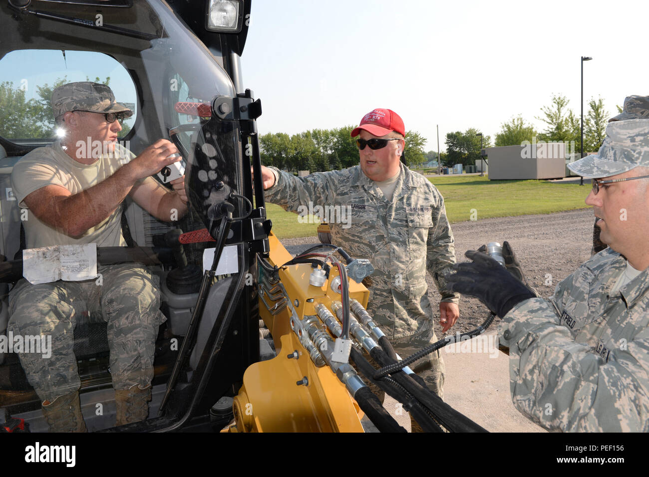 U.S. Air Force training cadre instructor Staff Sgt. Christopher Larson ...