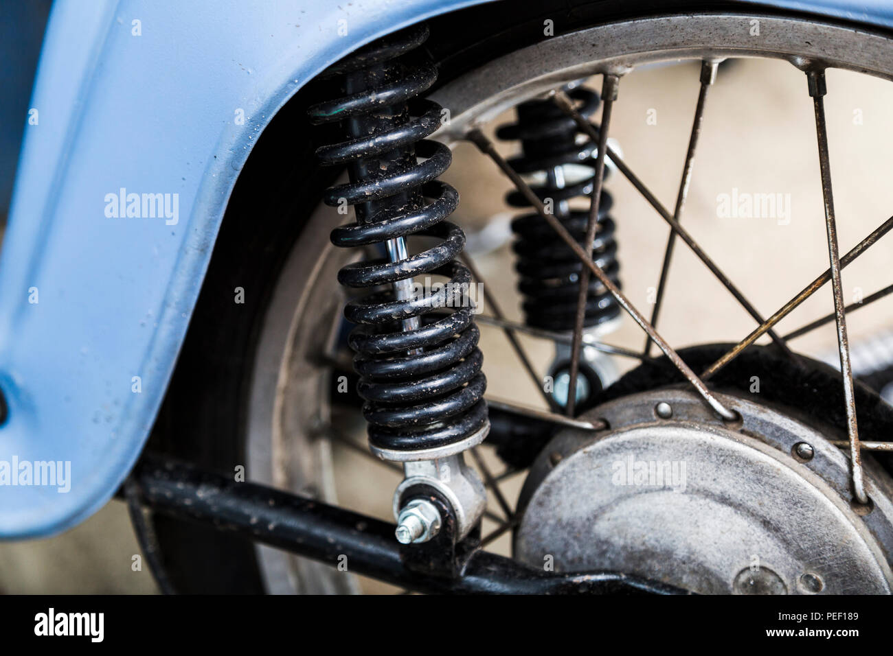 Front wheel of motorcycle with tire close-up Stock Photo - Alamy