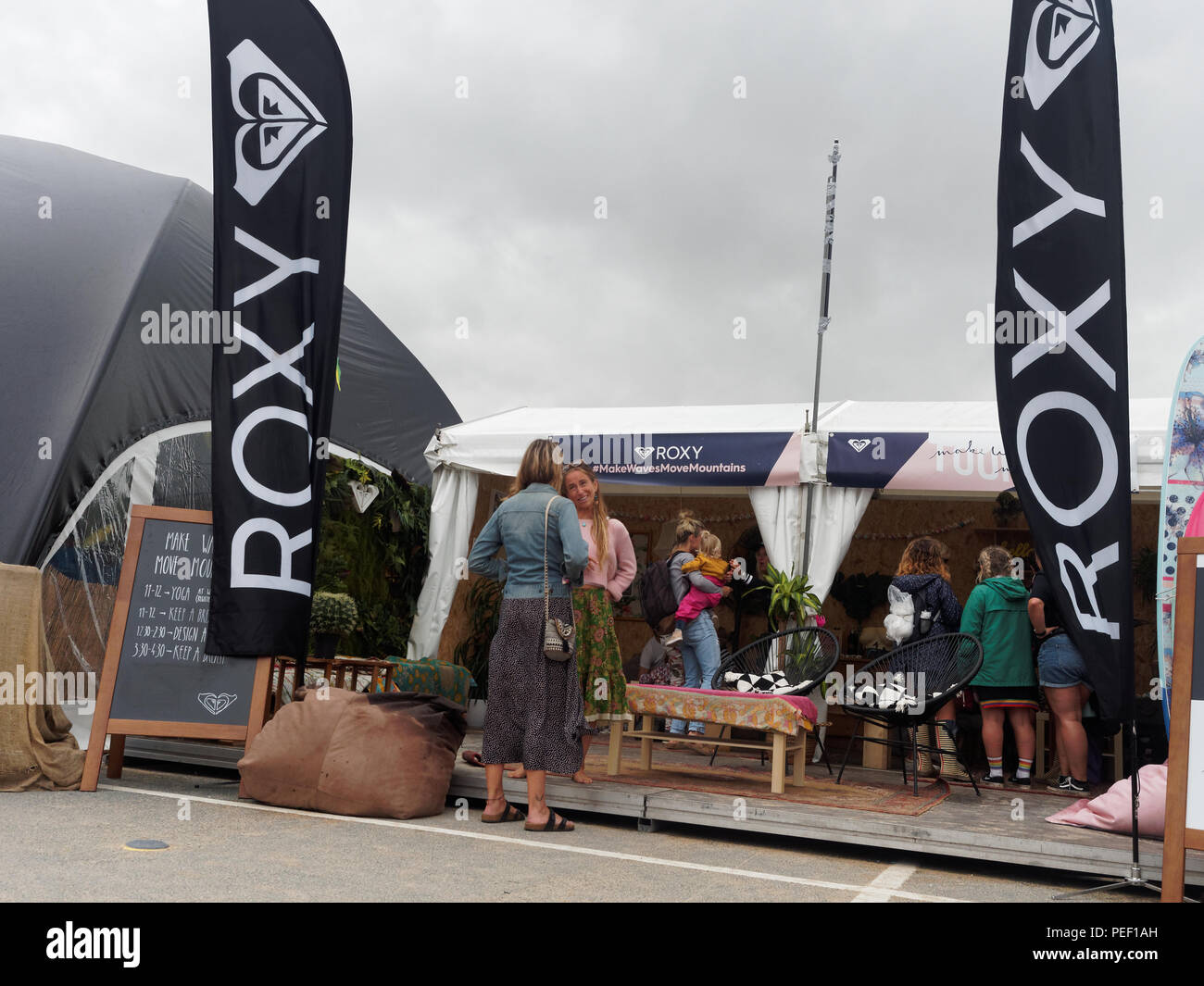 Boardmasters Roxy Open Surfing Contest, Juliette Lacome French surfer ...