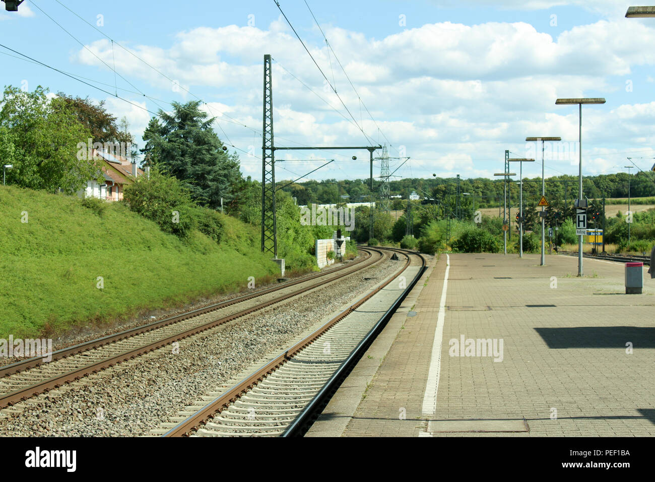 Railway track and station single and multiple tracks Railroad Waiting ...