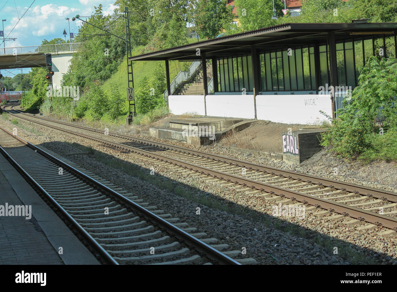 Railway track and station single and multiple tracks Railroad Waiting ...