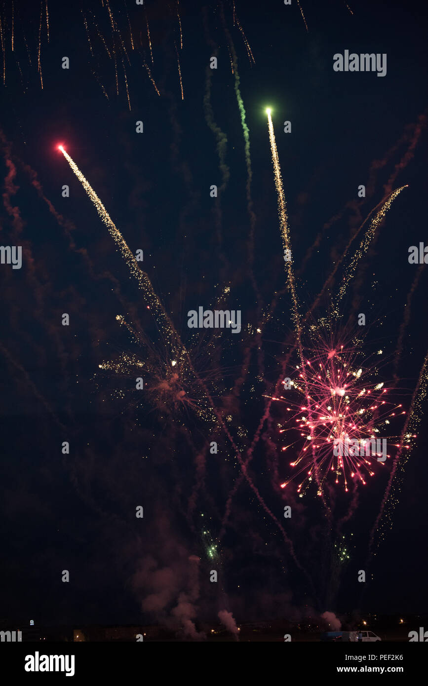 Multicolor fireworks celebration Stock Photo - Alamy