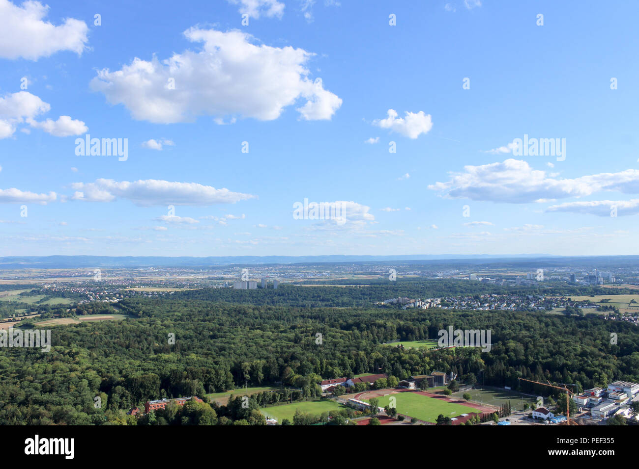 Amazing Landscape view on the beautiful forests, alpine mountains and ...