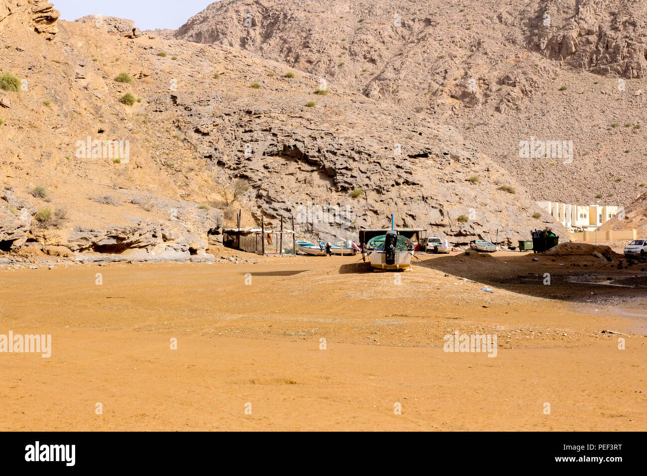 Yiti Muscat Oman beach on a sunny day with the cloudy weather having ...