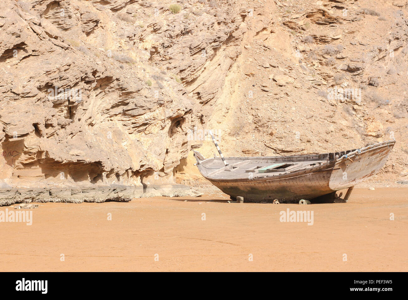 Yiti Muscat Oman beach on a sunny day with the cloudy weather having ...