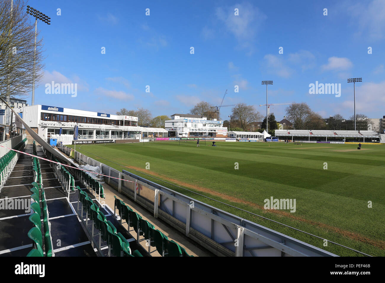 General view of the ground during Essex CCC vs Durham MCCU, English MCC ...