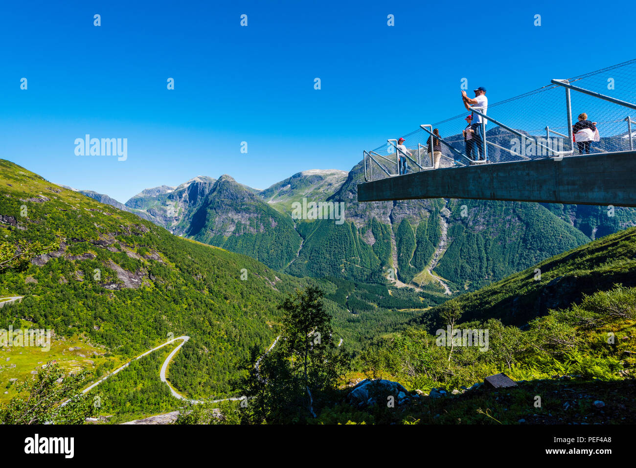 Spectacular viewpoint on the top of Mt Gaularfjellet, Western Norway ...