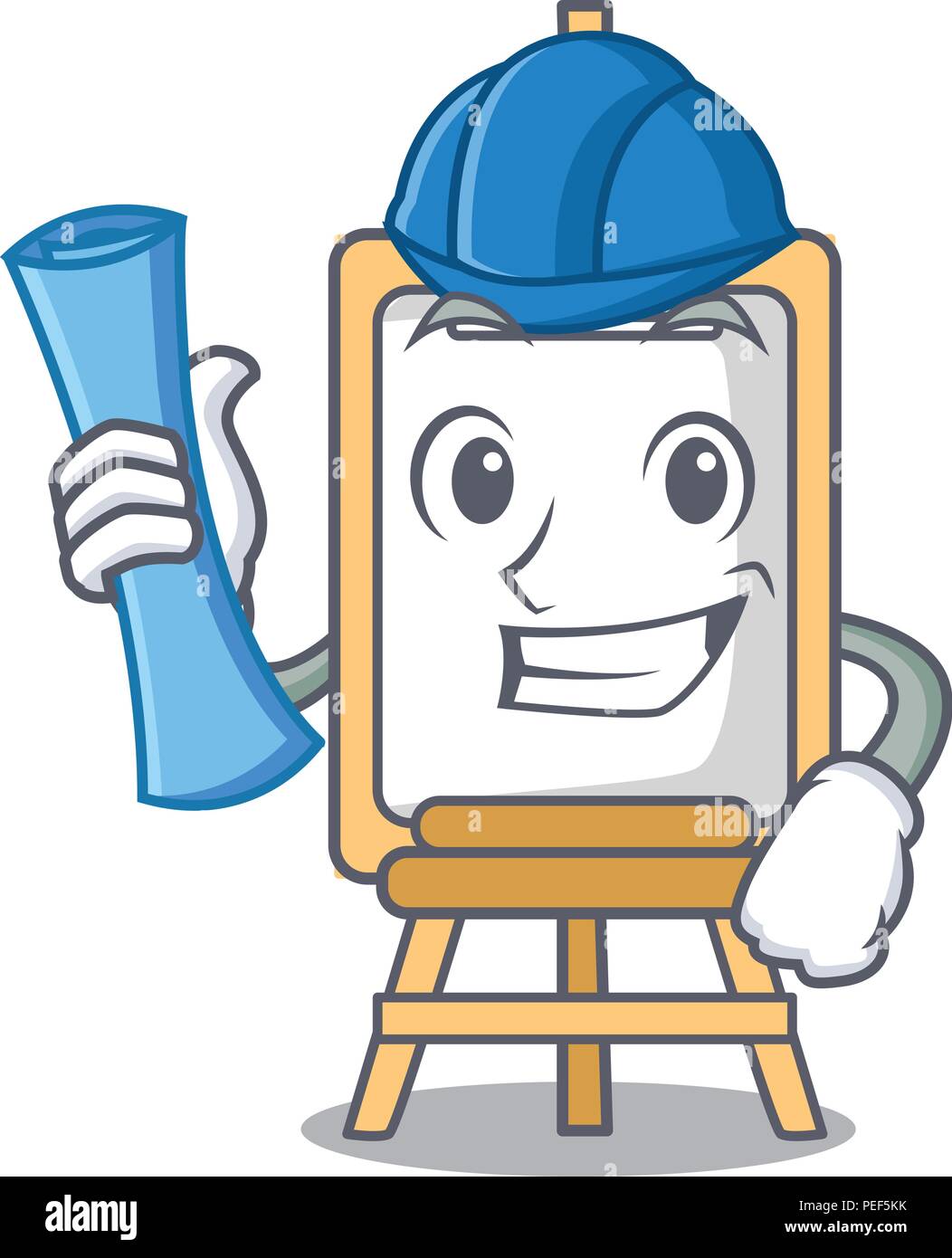 Architect easel character cartoon style Stock Vector Image & Art - Alamy