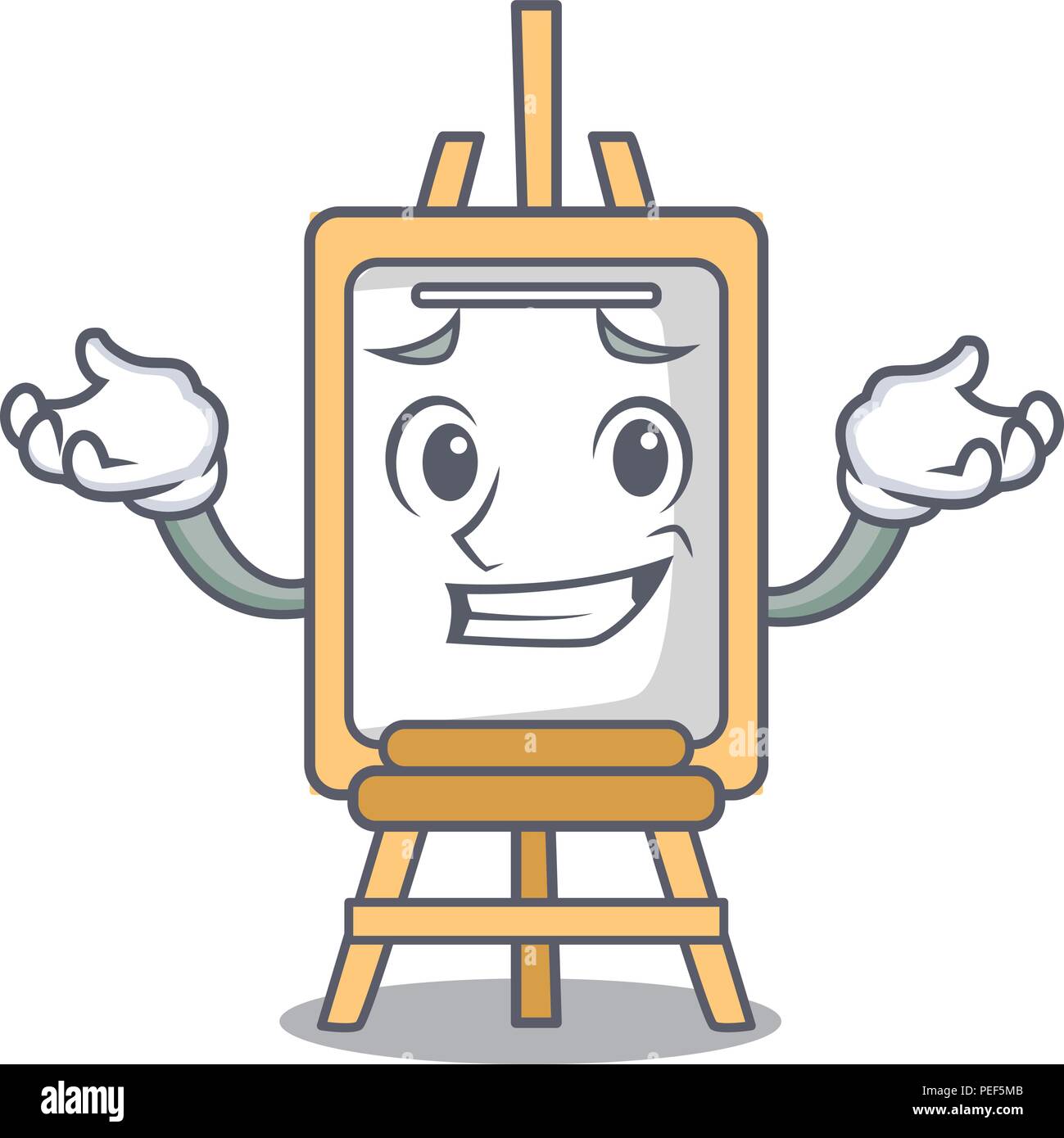 Grinning easel character cartoon style Stock Vector Image & Art - Alamy