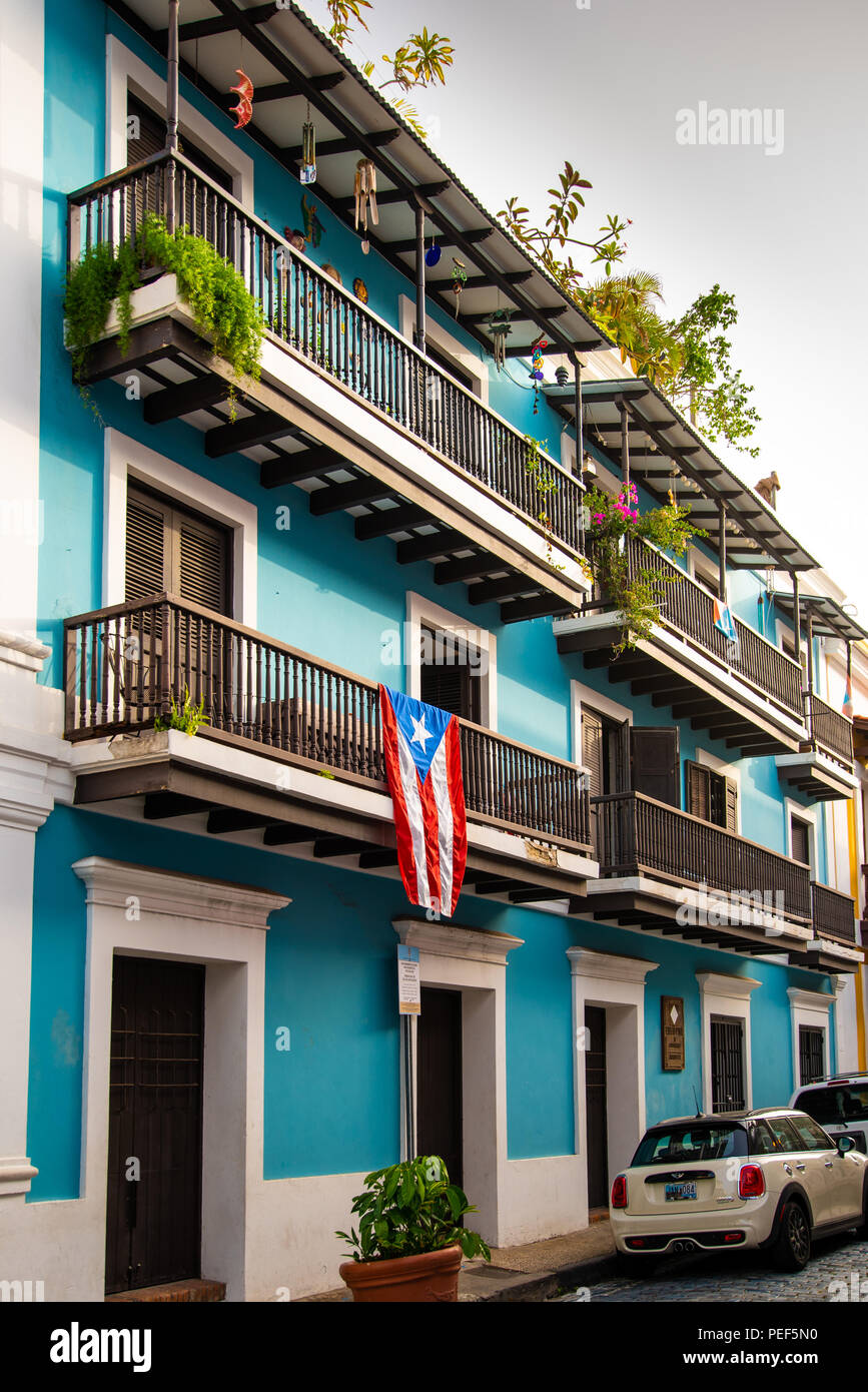 Old San Juan street scenes in Puerto Rico Stock Photo - Alamy