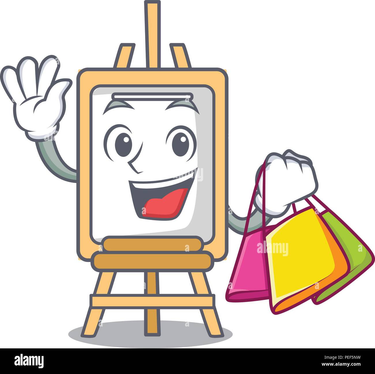 Shopping easel character cartoon style Stock Vector Image & Art - Alamy