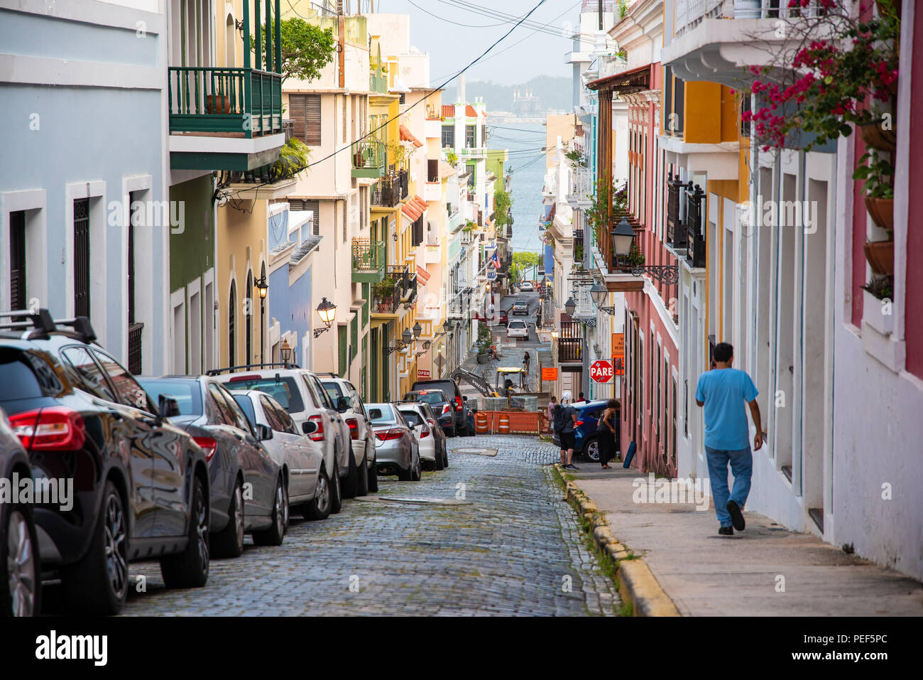Old San Juan street scenes in Puerto Rico Stock Photo - Alamy