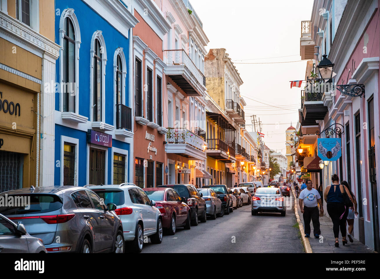 Old San Juan street scenes in Puerto Rico Stock Photo - Alamy