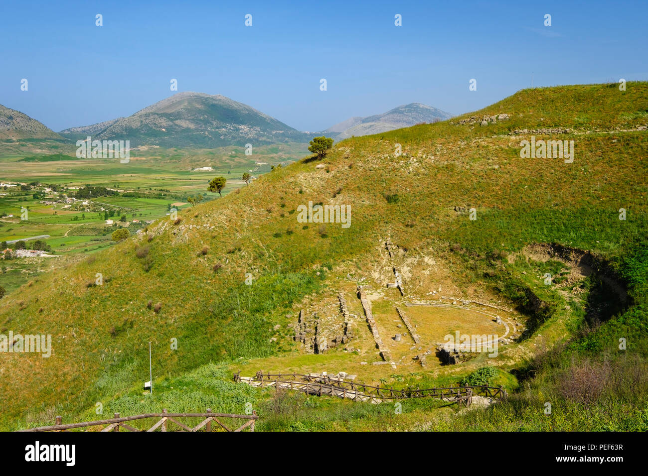 Amphitheater, ancient city Phoinike, Foinike, Finiq near Saranda, Qark ...