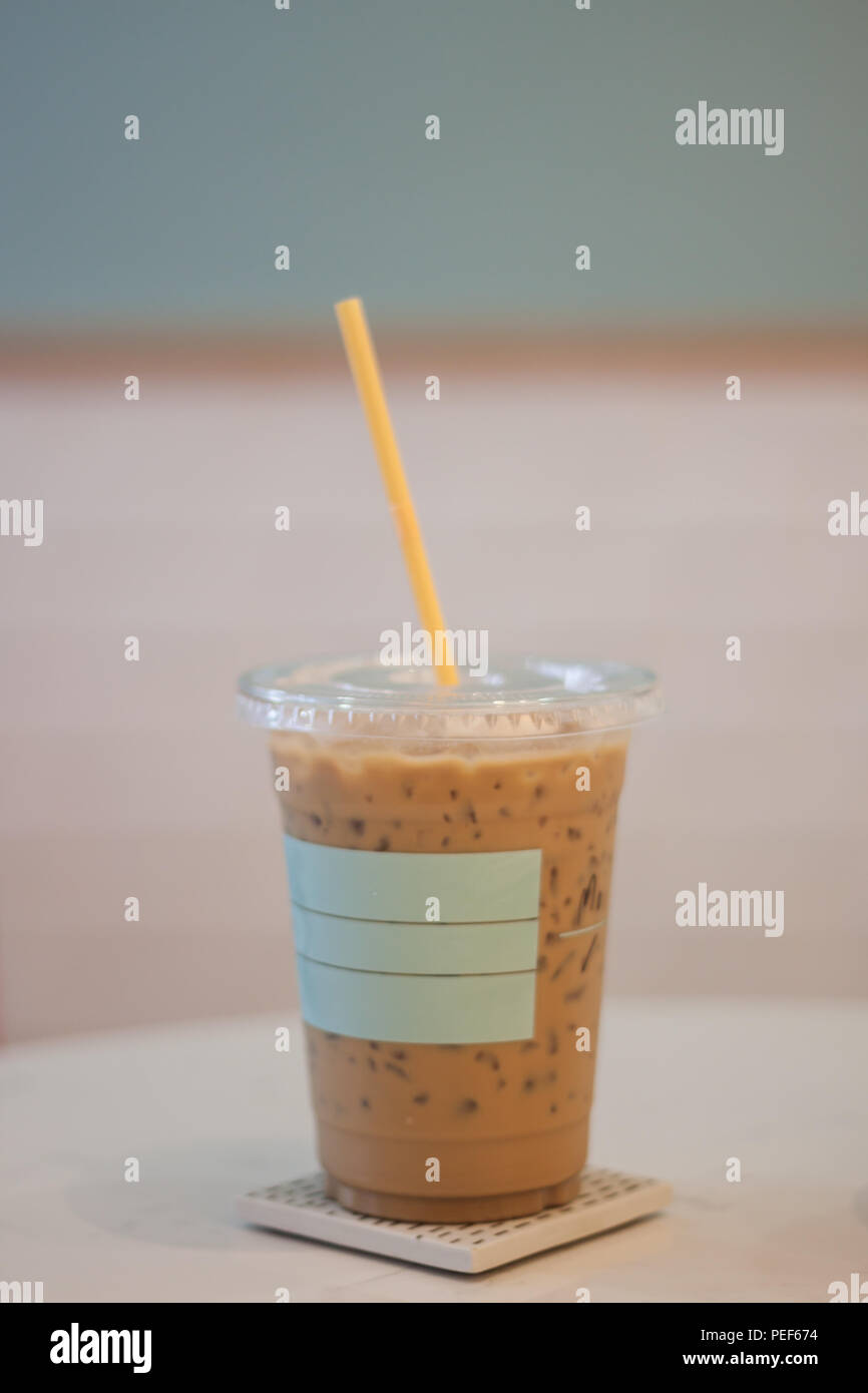 Iced coffee in coffee shop, stock photo Stock Photo - Alamy