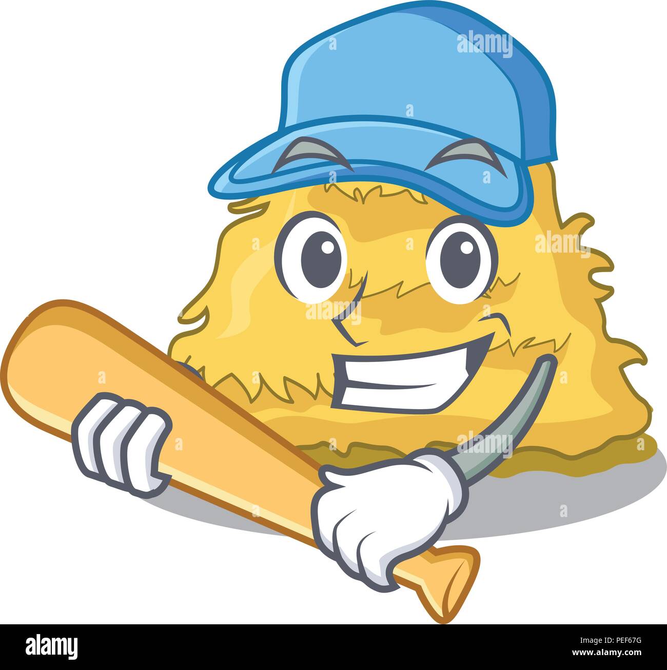 Playing baseball hay bale character cartoon Stock Vector Image & Art ...