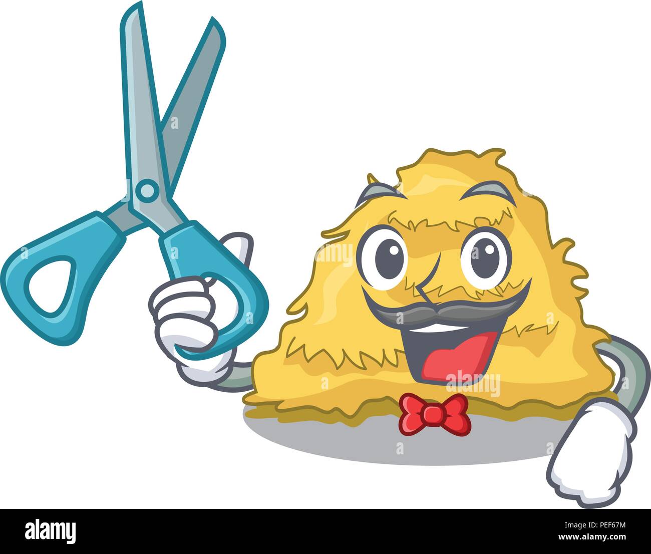 Barber hay bale character cartoon Stock Vector Image & Art - Alamy