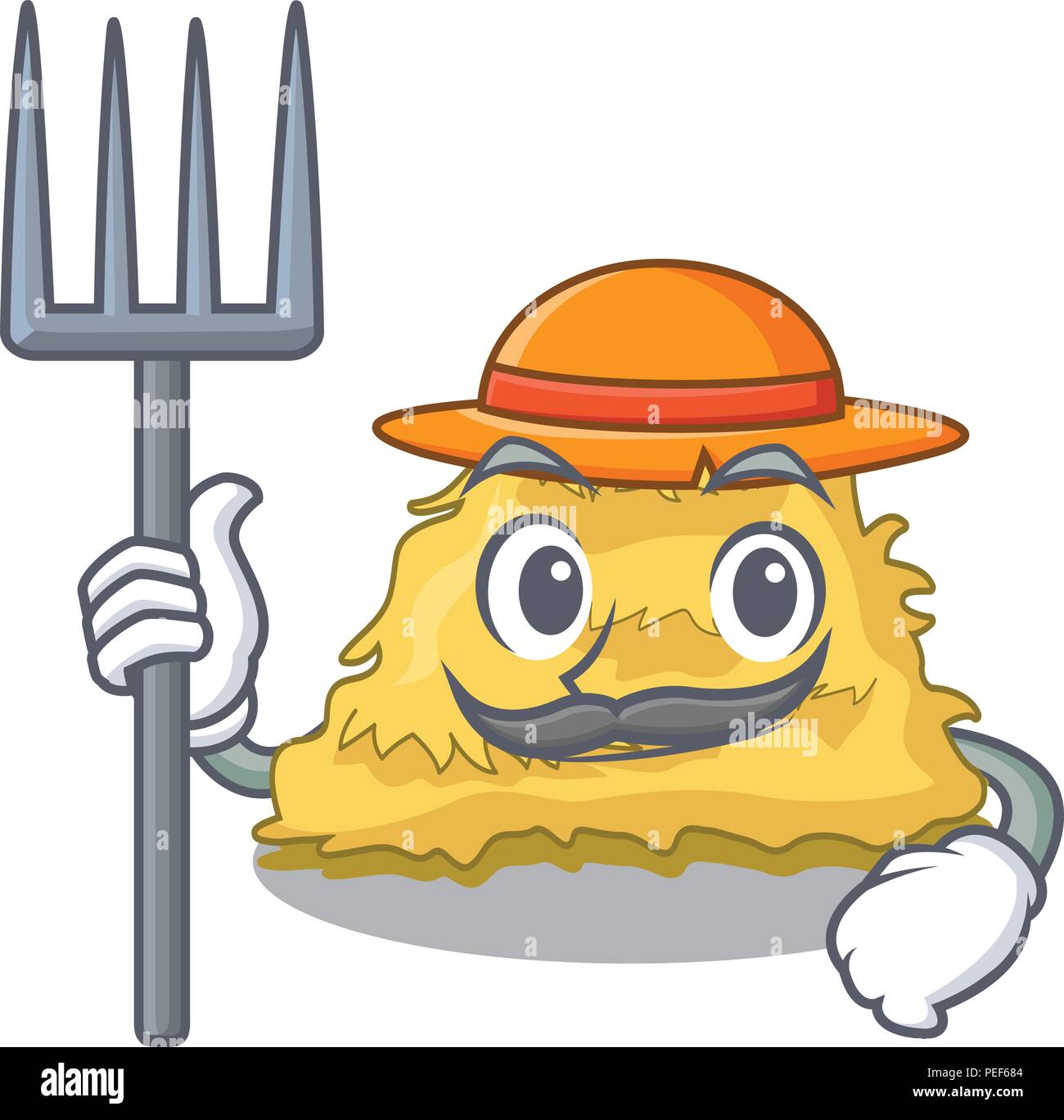 Farmer hay bale character cartoon Stock Vector Image & Art - Alamy