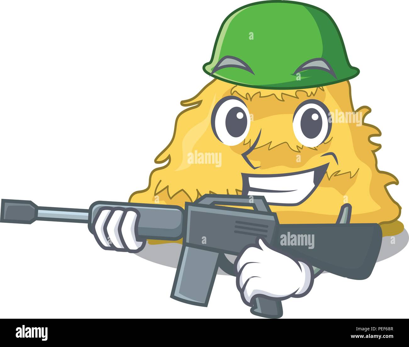 Army hay bale character cartoon Stock Vector Image & Art - Alamy