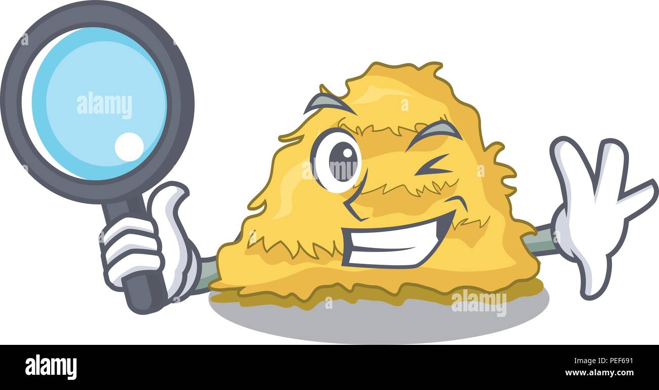 Detective hay bale character cartoon Stock Vector Image & Art - Alamy