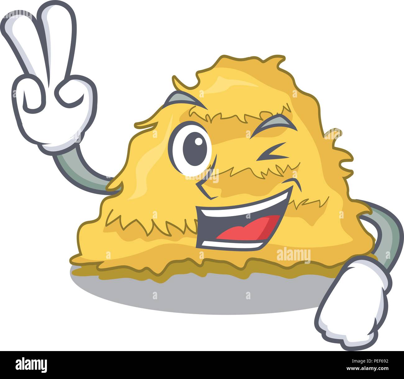 Two finger hay bale character cartoon Stock Vector Image & Art - Alamy