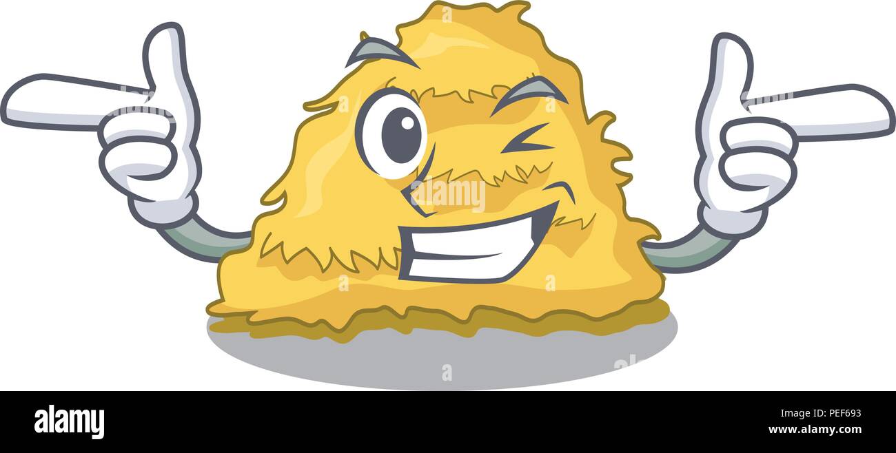 Wink hay bale character cartoon Stock Vector Image & Art - Alamy