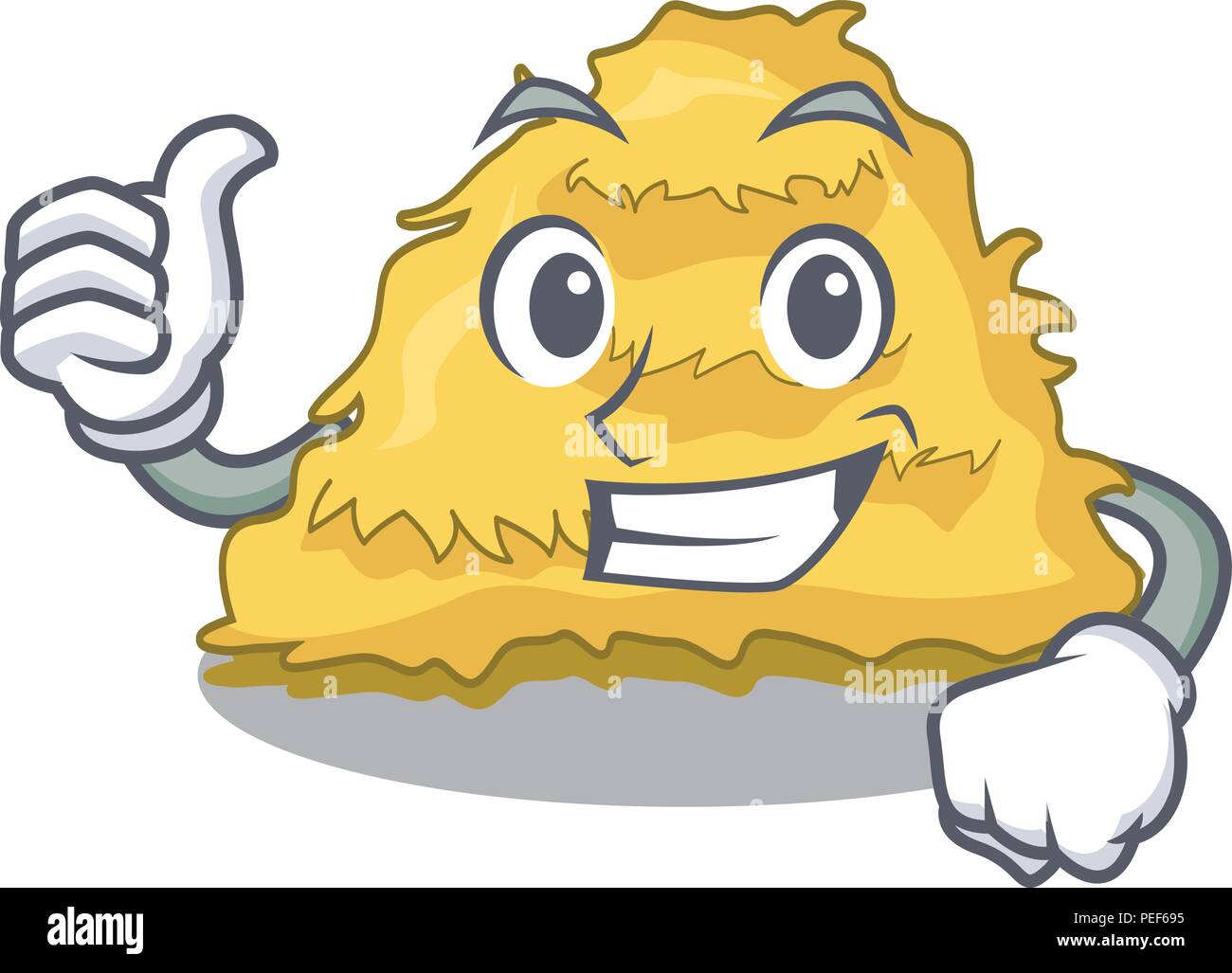 Thumbs up hay bale character cartoon Stock Vector Image & Art - Alamy