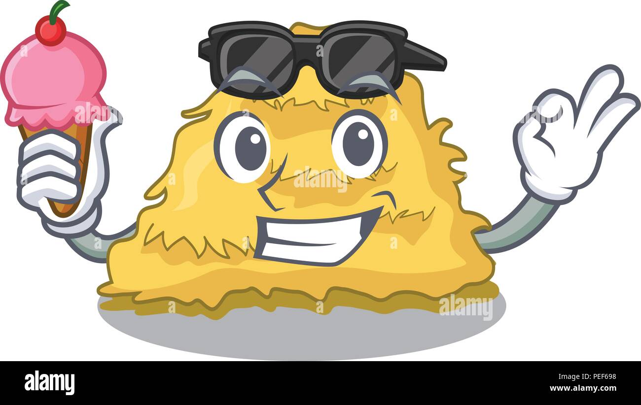 With ice cream hay bale character cartoon Stock Vector Image & Art - Alamy