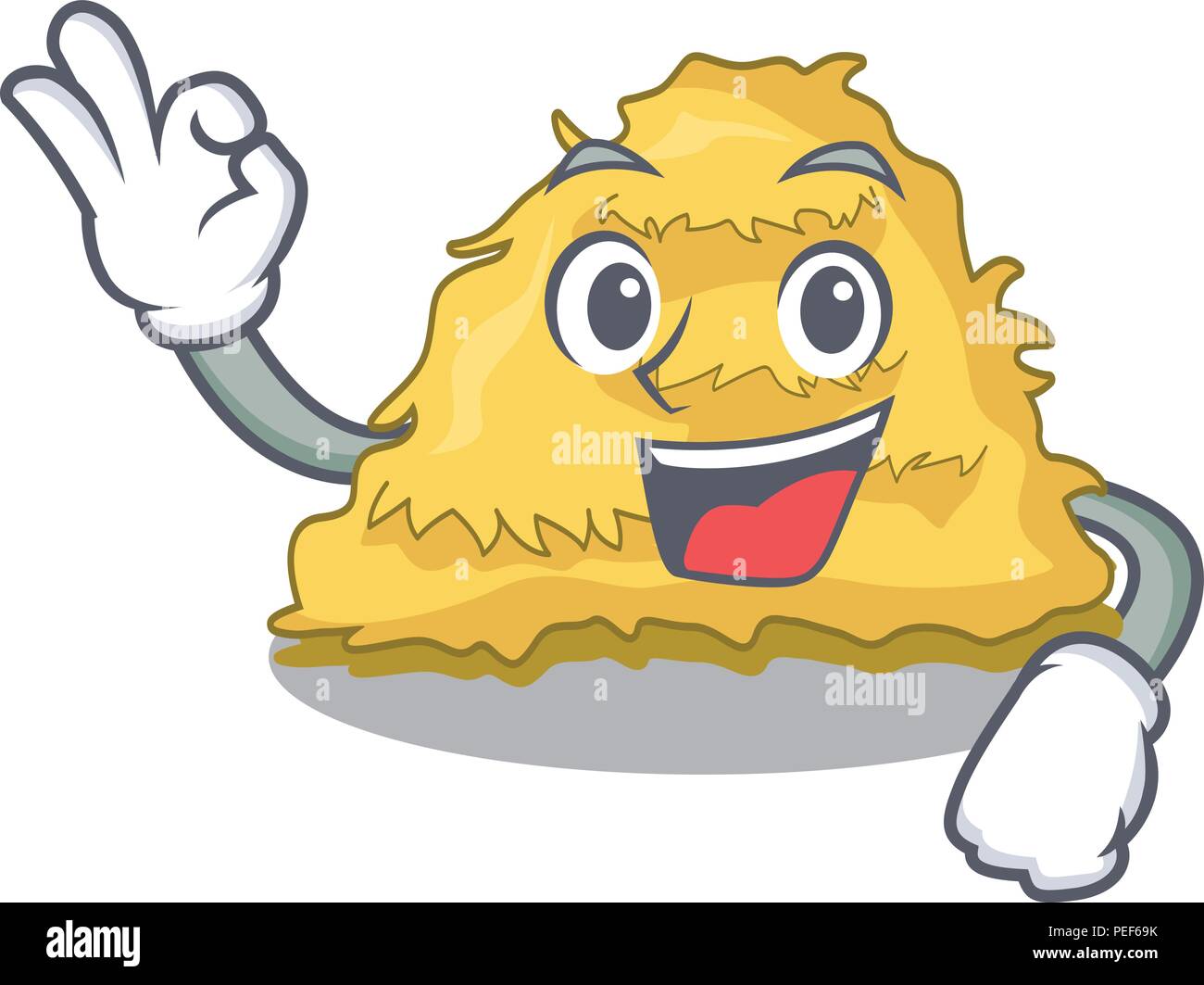 Okay hay bale character cartoon Stock Vector Image & Art - Alamy