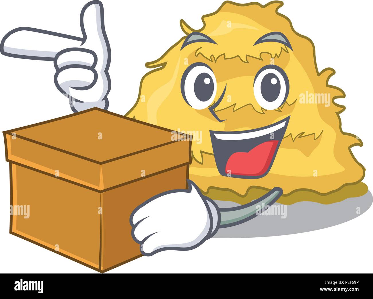 With box hay bale character cartoon Stock Vector Image & Art - Alamy