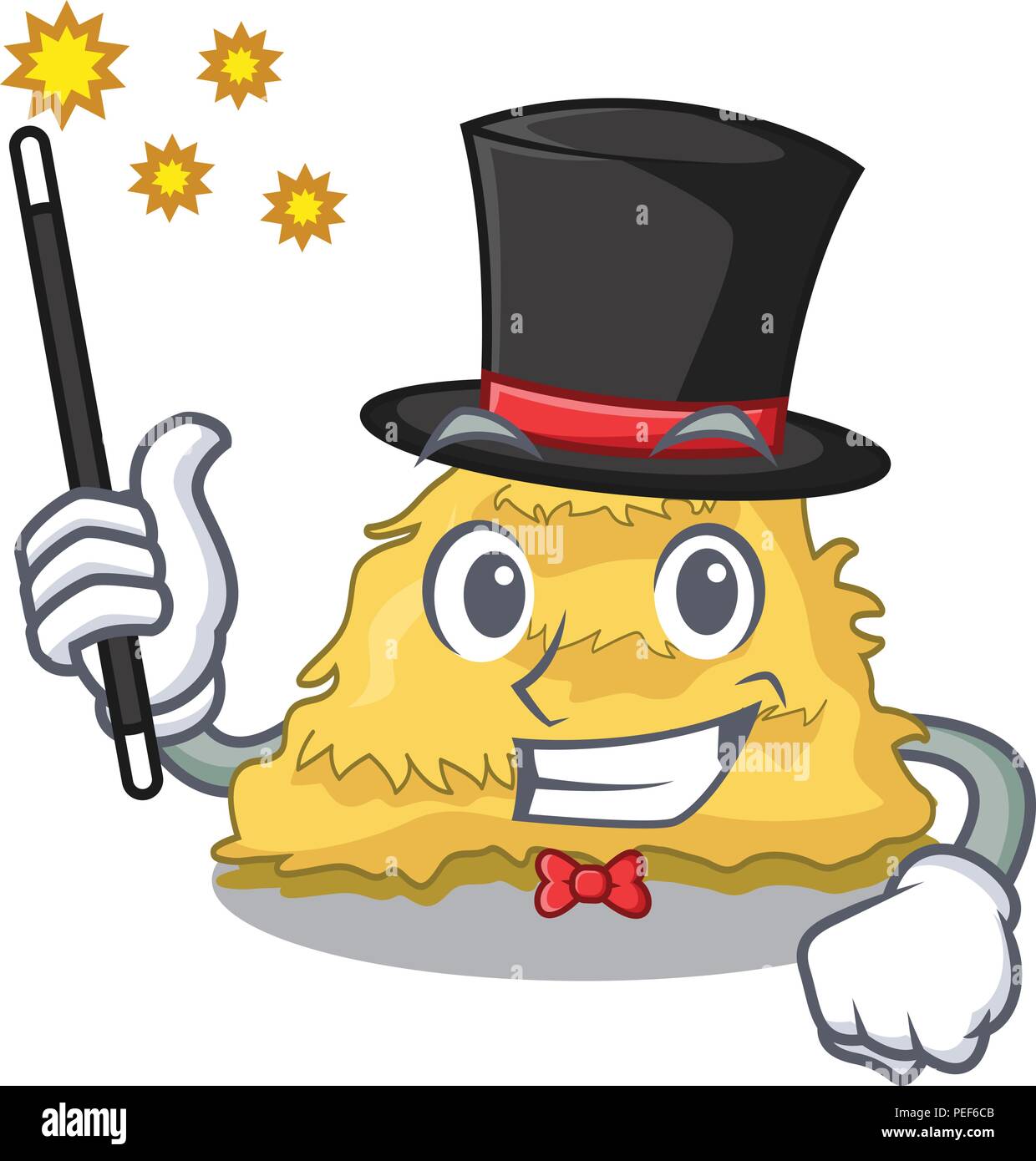 Magician hay bale mascot cartoon Stock Vector Image & Art - Alamy