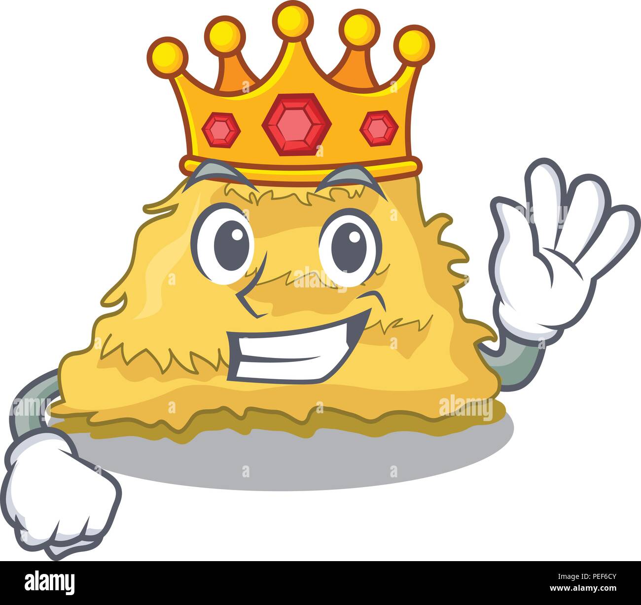 King hay bale mascot cartoon Stock Vector Image & Art - Alamy