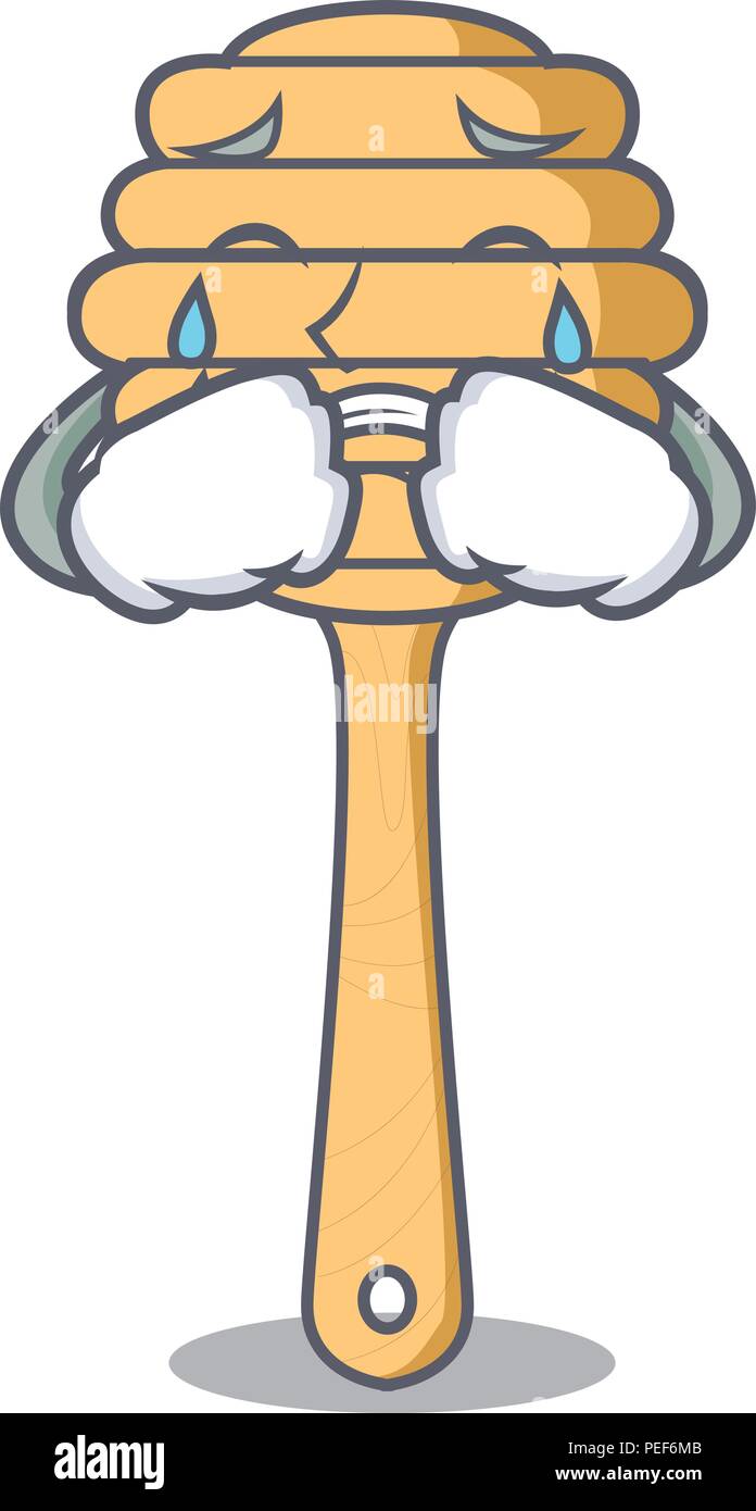 Crying honey spoon mascot cartoon Stock Vector Image & Art - Alamy