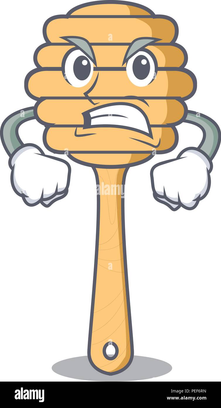Angry honey spoon mascot cartoon Stock Vector Image & Art - Alamy