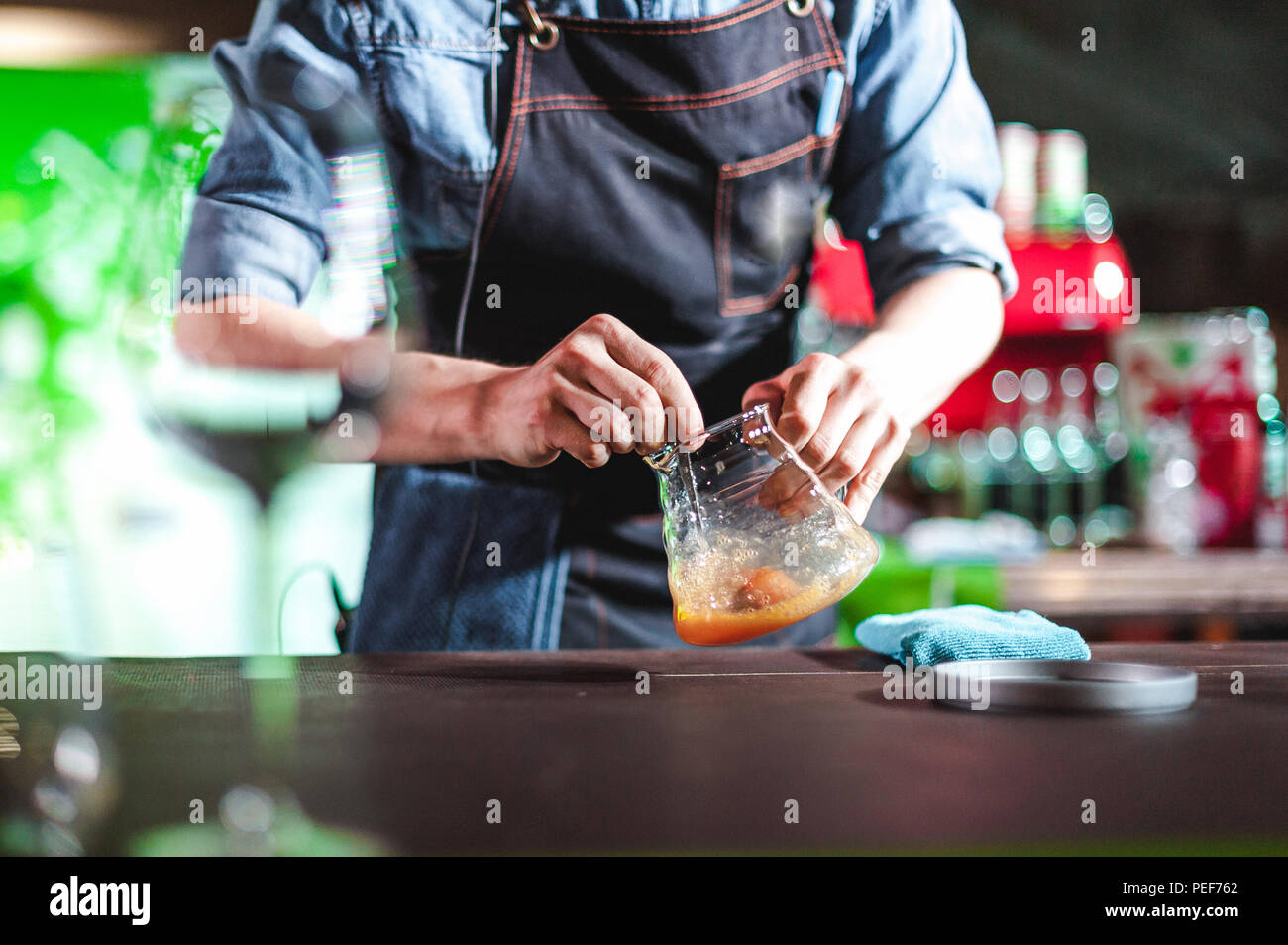 championship among coffee houses, members of teams show barista's skill ...