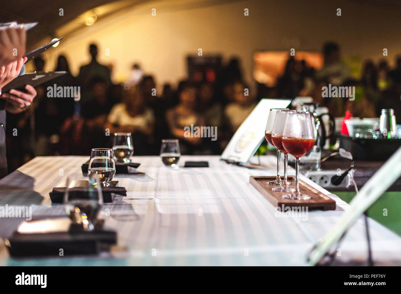 championship among coffee houses, members of teams show barista's skill ...