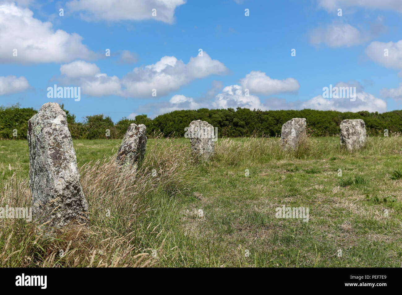 The pipers standing stones, cornwall hi-res stock photography and ...