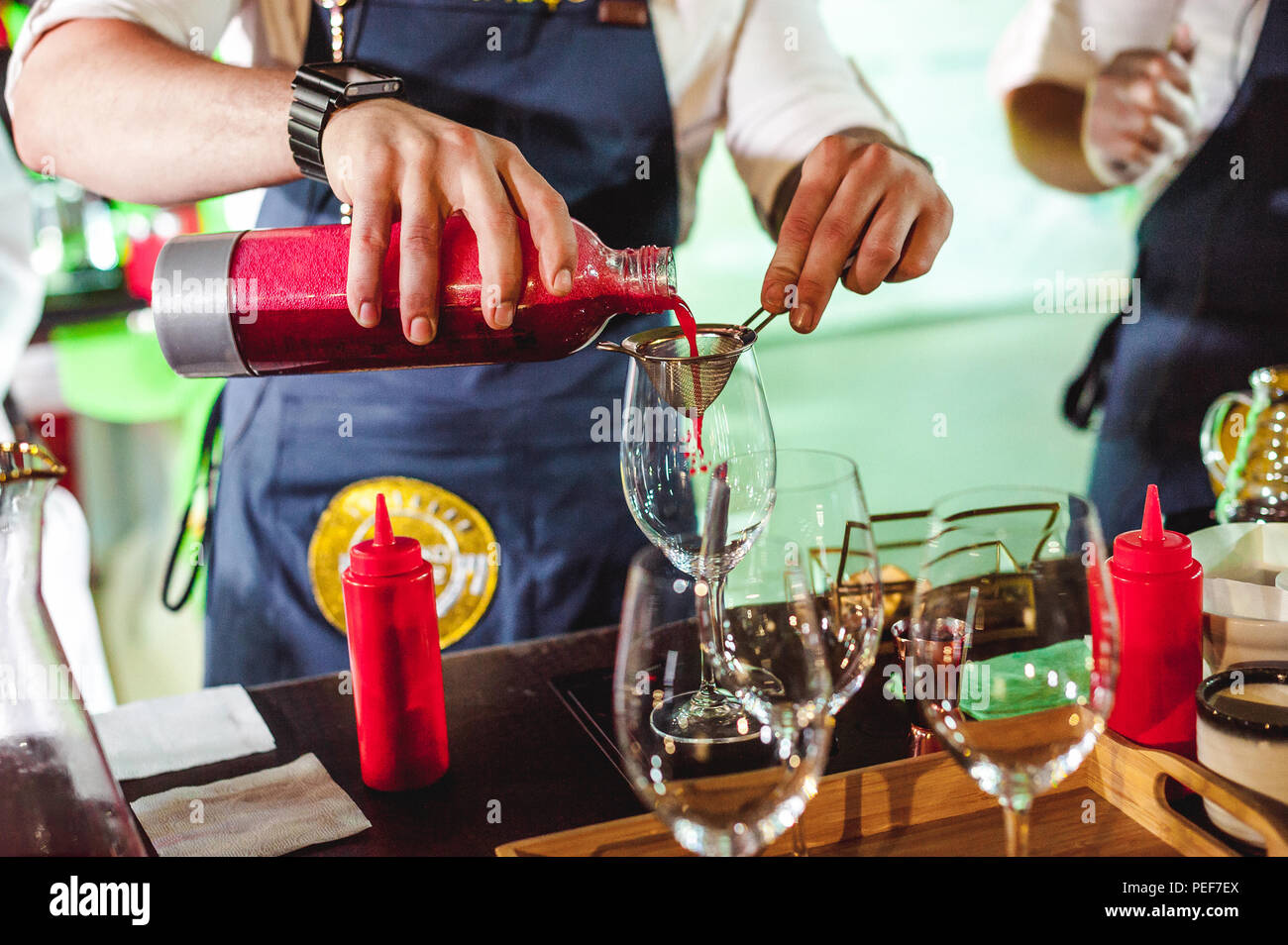 championship among coffee houses, members of teams show barista's skill ...