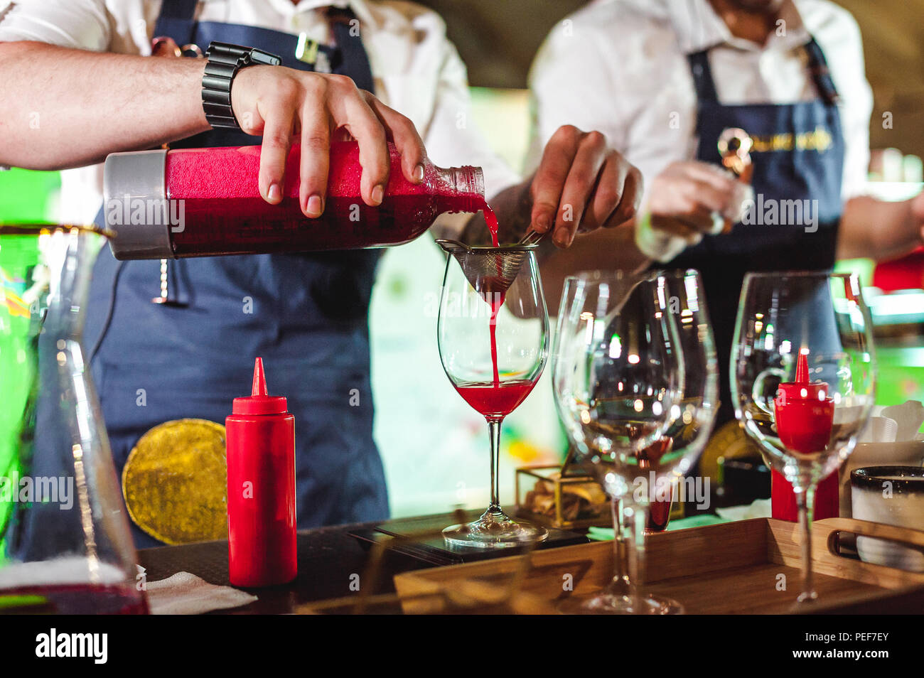 championship among coffee houses, members of teams show barista's skill ...