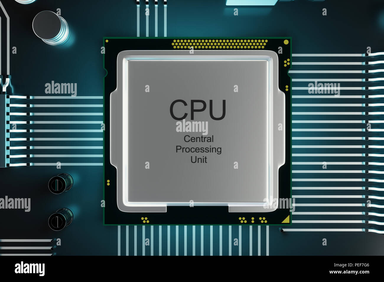 Circuit board. Technology background. Central Computer Processors CPU ...