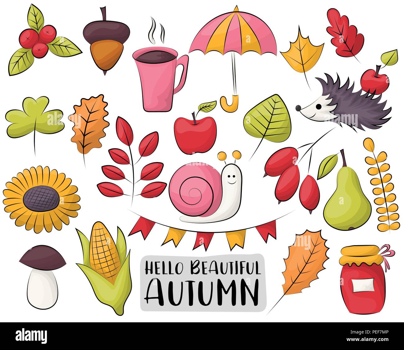 Fall objects Cut Out Stock Images & Pictures - Alamy