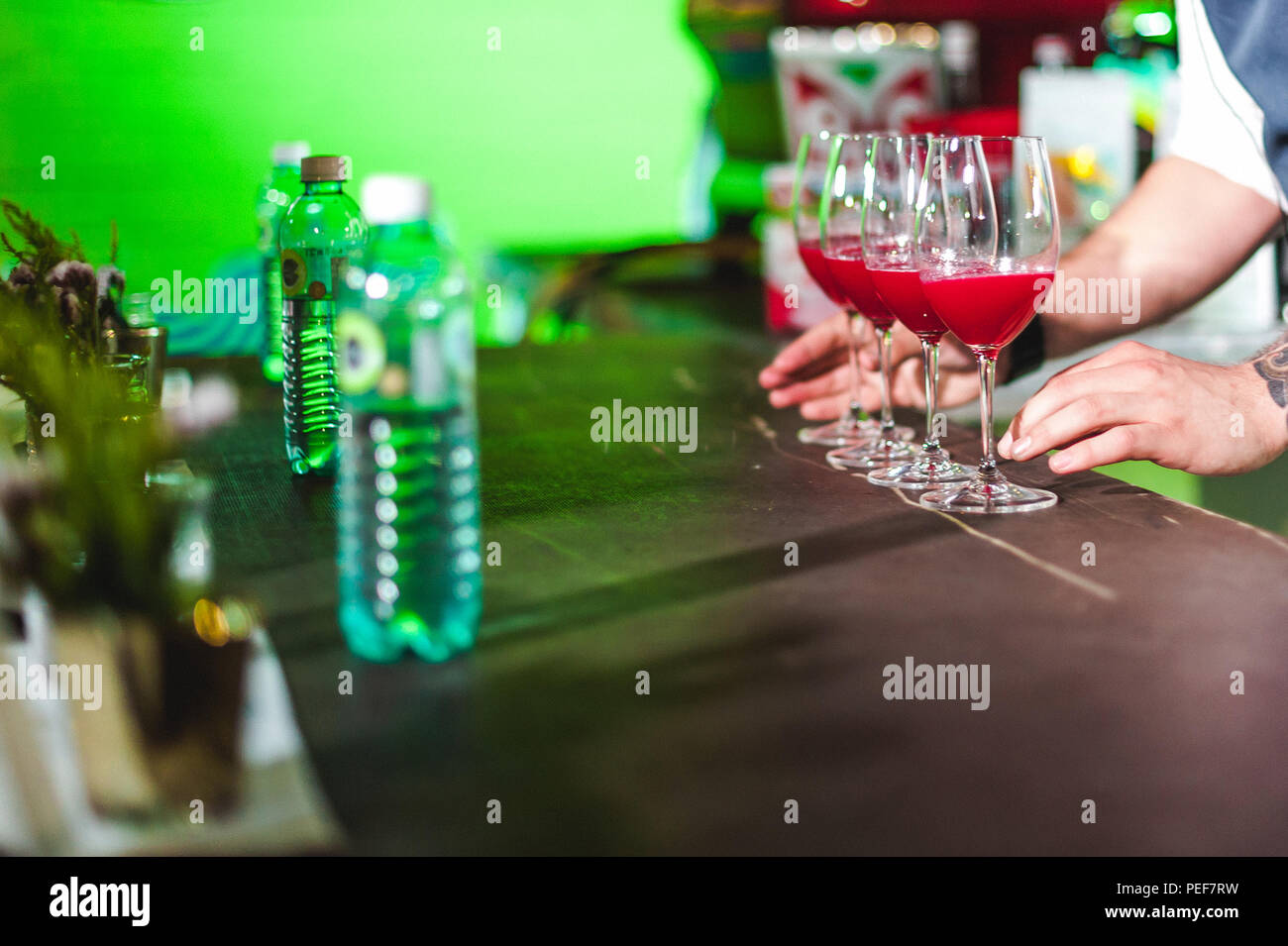 championship among coffee houses, members of teams show barista's skill ...