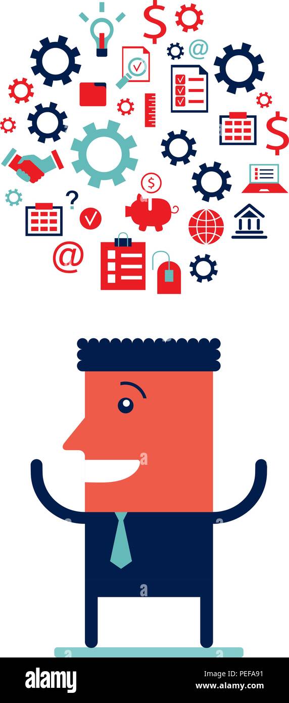 Information processing brain Stock Vector Images - Alamy