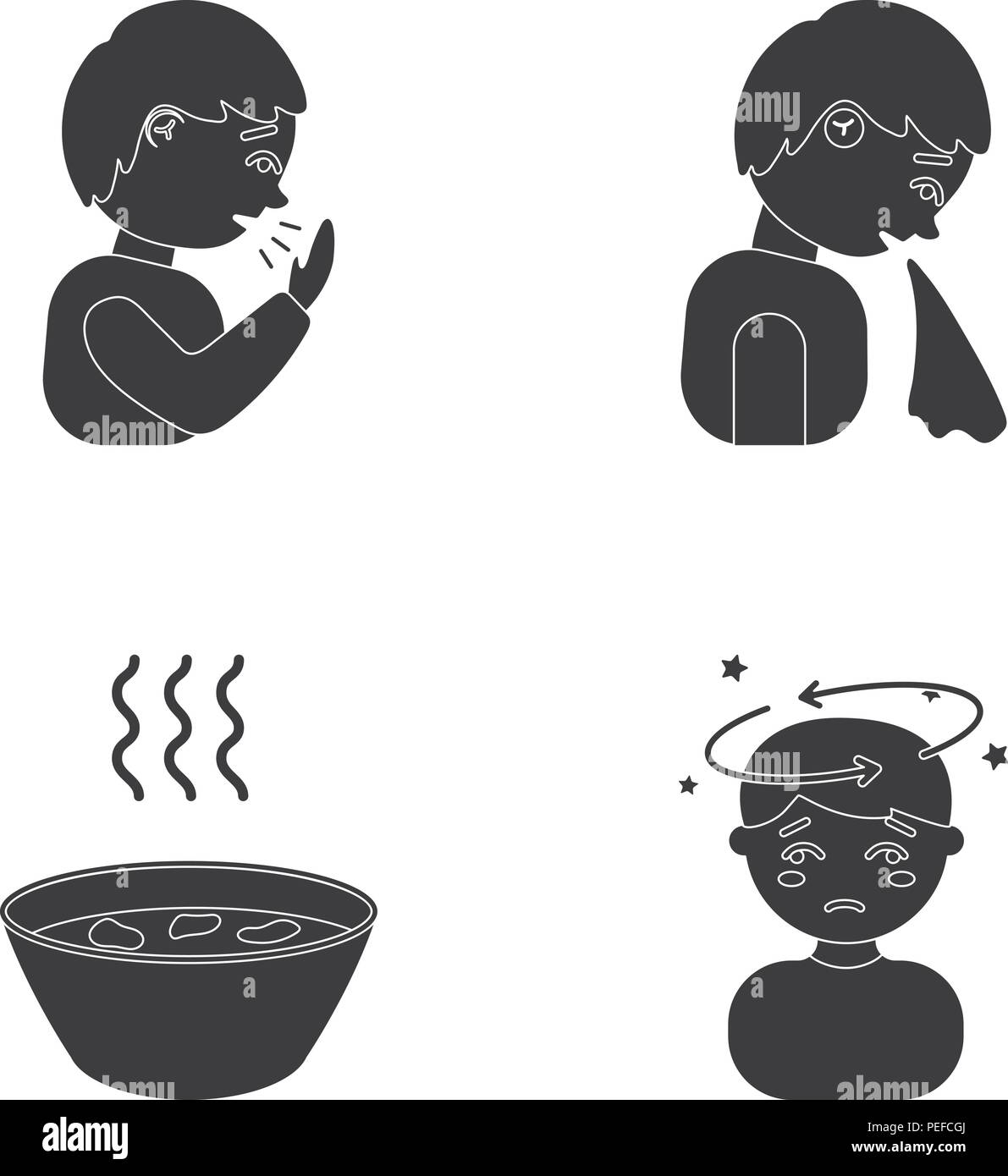 asterisks,black,bowl,boy,broth,collection,cough,discomfort,drink,hand ...
