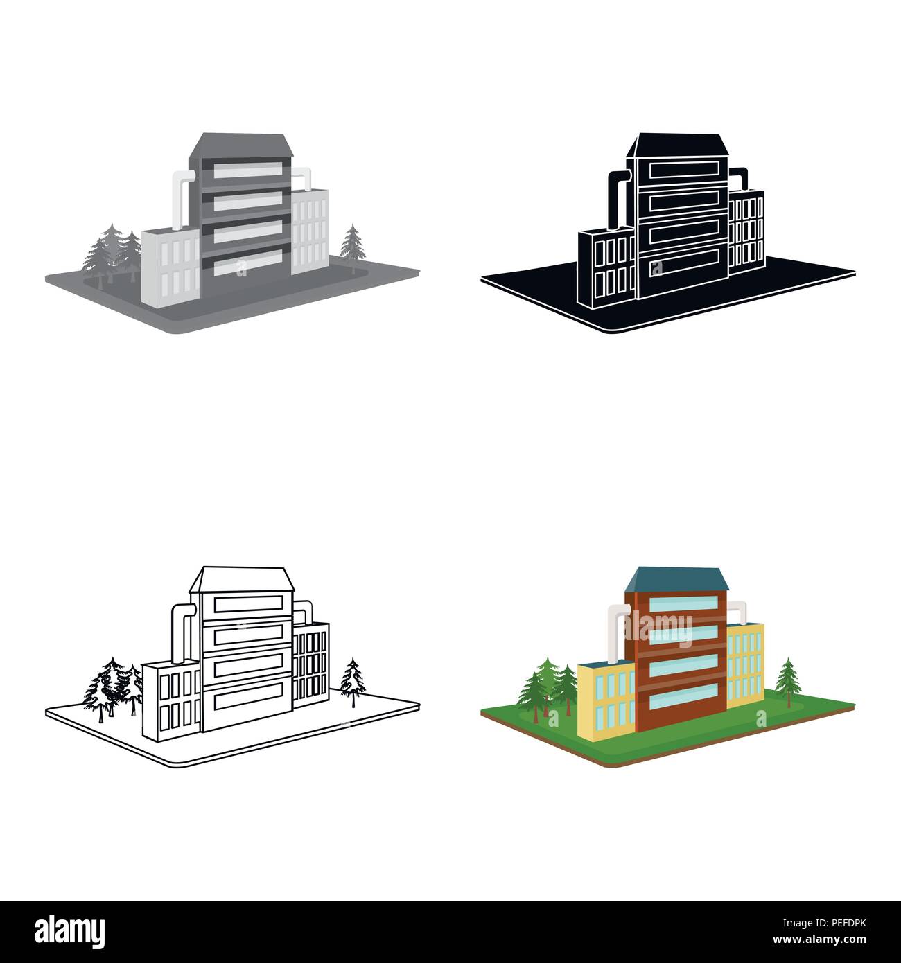 Blast furnace shop plant Stock Vector Images - Alamy