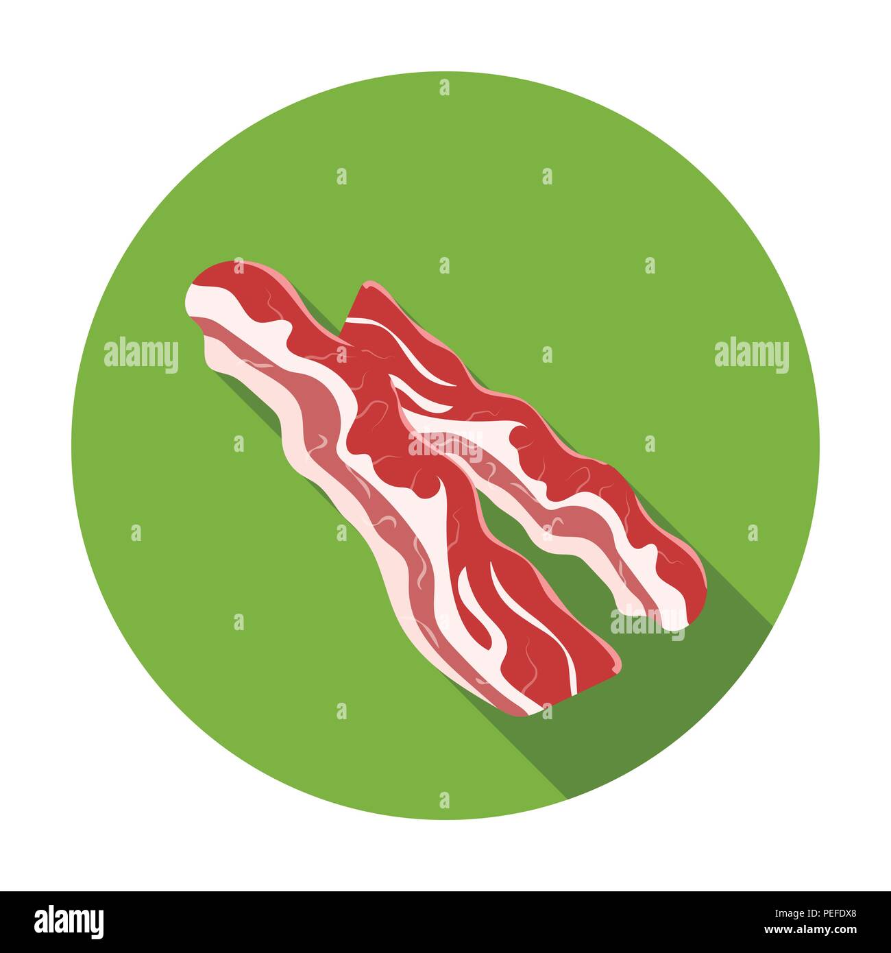Bacon icon in flat style isolated on white background. Meats symbol ...
