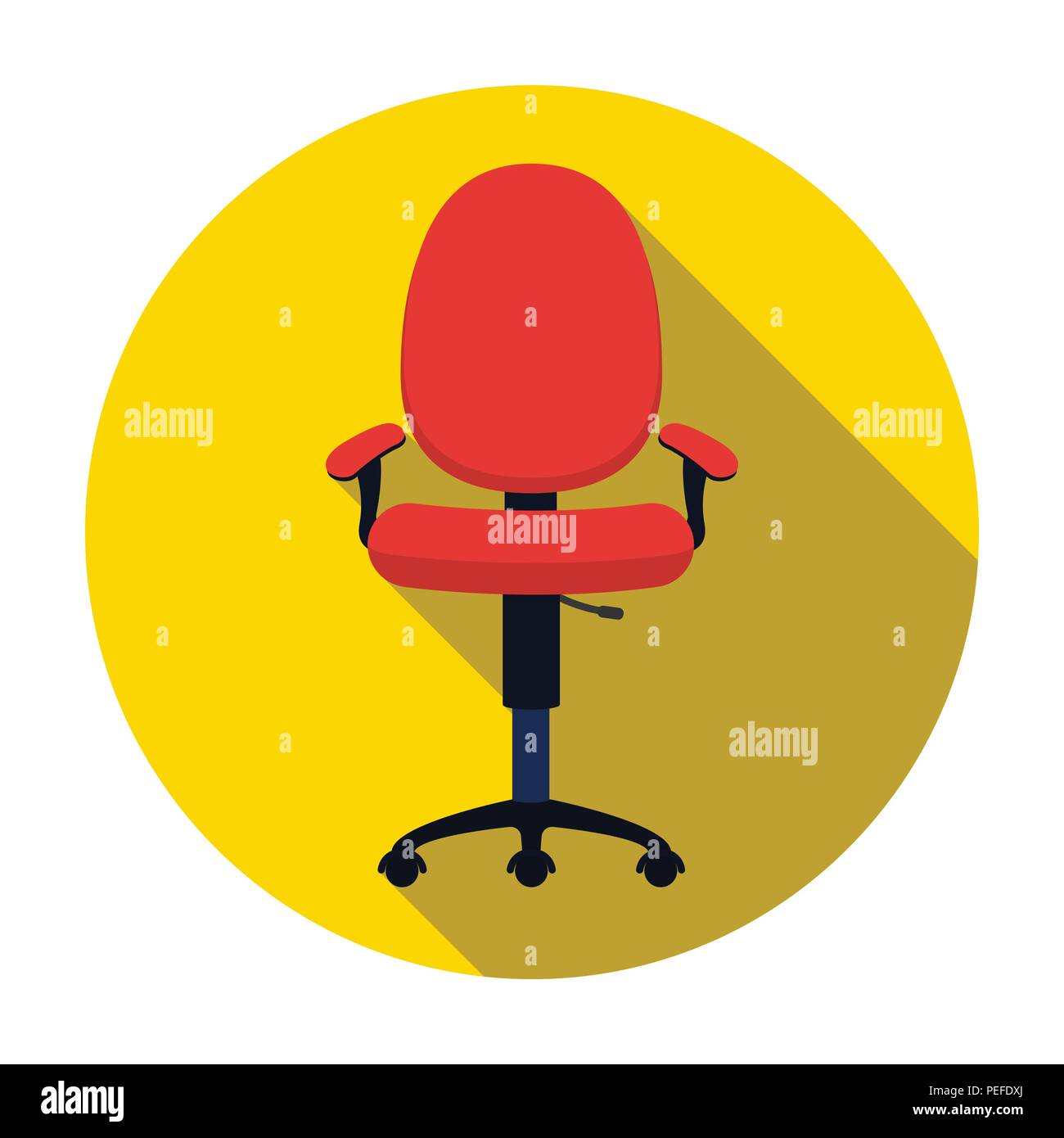 Office chair icon in flat style isolated on white background. Office ...